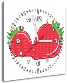 Gario Obraz s hodinami Jahody Rozměry: 30 x 30 cm