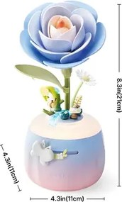 RoboTime Kamélie modrá / 3D mechanická skládačka / noční aroma lampa /