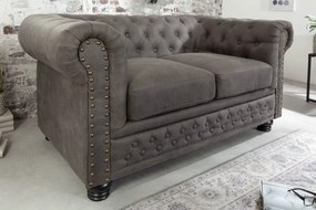 Pohovka Chesterfield II 2místná 150cm vintage šedá taupe / 40518