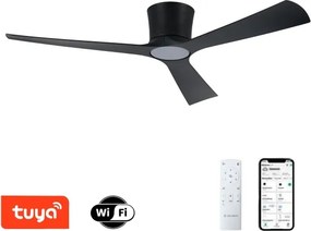 ZEVENTI - LED Stropní ventilátor AUREX LED/24W/230V Wi-Fi Tuya černá + DO