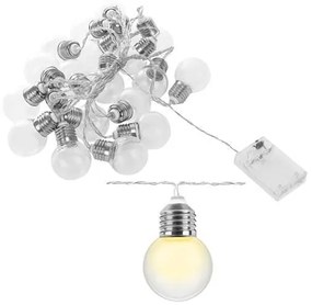 ISO LED světelný řetěz, žárovky teplá bílá 20ks, 8623