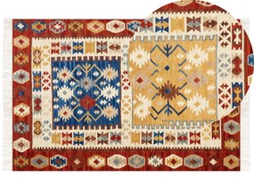Vlněný kelimový koberec 200 x 300 cm vícebarevný VOSKEHAT Beliani