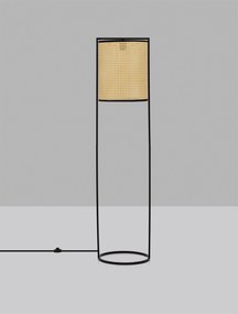 LED přírodně-černá stojací lampa Erto
