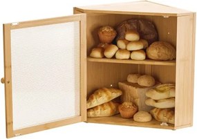 Rohový chlebník na kuchyňskou linku VEVOR, 320x320x425 mm – Přírodní barva dřeva