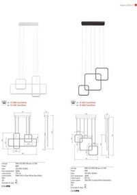 Redo 01-2100 - LED Stmívatelný lustr na lanku THAI LED/86W/230V černá