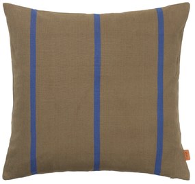 FERM LIVING Polštář Grand Cushion, Olive / Bright Blue