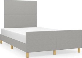 Rám postele bez matrací světle šedá 120x190 cm textil 3270499