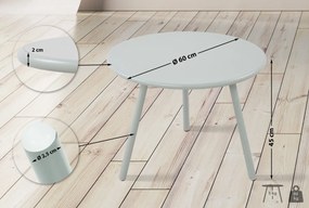 Konferenční stolek Minot - v45 x Ø60 cm - Tyrkysová