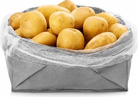 METALTEX Textilní košík na ovoce a zeleninu se síťkou FRESHLINE - 23 x 23 cm, šedý