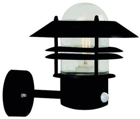 Venkovní nástěnná lampa se senzorem NORDLUX Blokhus - černá