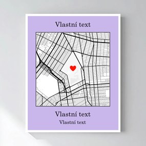 Personalizovaný magický fotoobraz v rámu - 40x50 - mapa