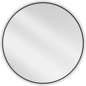 Mexen Loft, kulaté koupelnové zrcadlo 85 cm, barva rámu černá matná, 9850-085-085-000-70