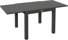 Zahradní stůl Outsunny pro 6 osob - rozkládací stůl na balkon s nosností až 70 kg - Hliník, šedý 81/162 x 80 x 75 cm | Aosom