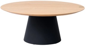 OnaDnes -20% Dubový konferenční stolek Marco Barotti 90 cm s matnou černou podnoží