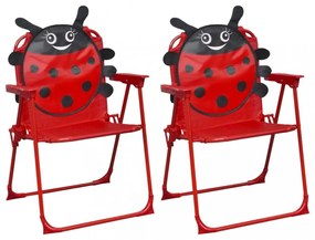 Dětské zahradní židle 2 ks Dekorhome Červená