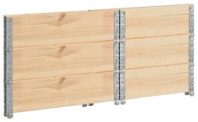 Paletové nástavce 3 ks 60 x 80 cm masivní borové dřevo,  310049