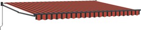 Stahovací markýza Oranžová a hnědá 450 x 300 x 165 cm 3330885