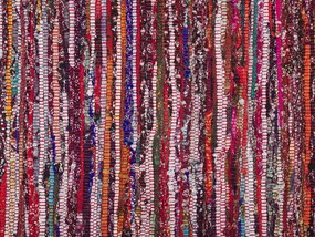 Krátkovlasý barevný bavlněný koberec 140x200 cm DANCA Beliani