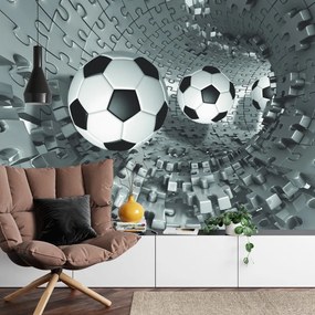 Fototapeta 3D Puzzle Fotbal Samolepící tapety 90x60