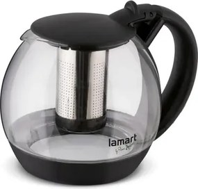 Lamart Bulb Čajová konvice 2l čirá-černá / sklo