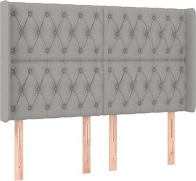 Box spring postel s matrací a LED světle šedá 140x190 cm textil 3139109