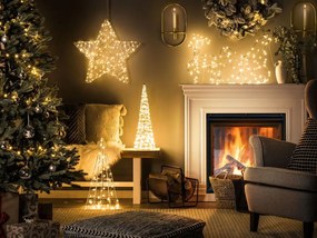 LED dekorace vánoční stromek Kotza (stříbrná). 1080727