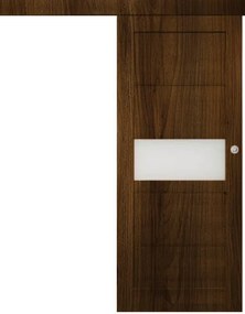 posuvné interiérové dveře na stěnu vasco doors BRAGA model A Průchozí rozměr: 70 x 197 cm, Orientace dveří: Levé dveře, Dekor: Ořech columbia