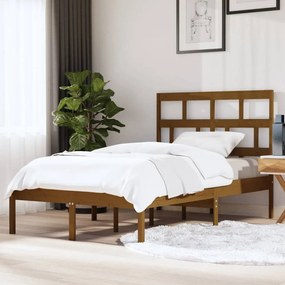 Rám postele medově hnědý masivní borovice 120 x 200 cm,  3101216