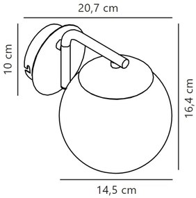 Nordlux - Nástěnná lampa GRANT 1xE14/40W/230V černá