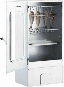 vidaXL Grilovací trouba/udírna s 1 kg dřevěných lupínků 44,5x29x83 cm [46528]