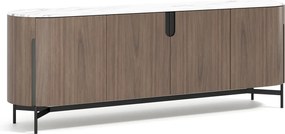 Komoda Silario 220 cm ořech/mramor
