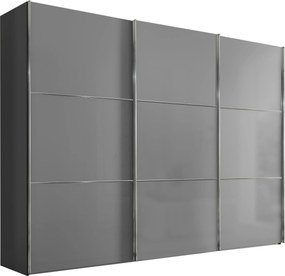 XXXLutz SKŘÍŇ S POSOUVACÍMI DVEŘMI, světle šedá, tmavě šedá, 280/222/68 cm Moderano - Šatní skříně - 000531006080