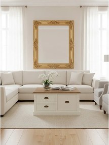 Bílý konferenční stolek v dekoru jedle 90x90 cm Hardwick – Premier Housewares
