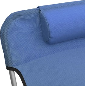 vidaXL Skládací lehátka 2 ks textilen a ocel [360180] Barva: Modrá