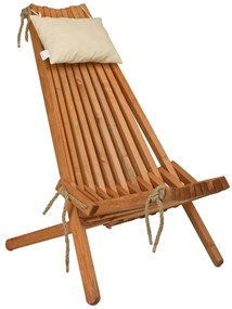 Dřevěné zahradní křeslo v přírodní barvě Falun - Garden Pleasure