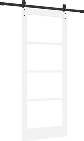 Posuvné dveře ORKDAL 83 x 202 cm Masivní borové dřevo a sklo 3332446