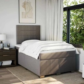 Box spring postel s matrací taupe 120x200 cm textil 3292759