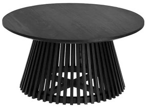 Dřevěný konferenční stolek irune ø 80 černý MUZZA