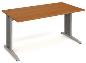 Stůl pracovní rovný 160 cm - Hobis Flex FS 1600 Dekor stolové desky: třešeň, Barva nohou: Stříbrná