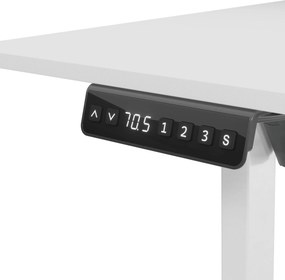 Elektricky výškově nastavitelný rám psacího stolu s motorem 110-160 cm DV-201ODF - bílá