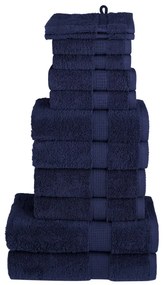 12dílná sada ručníků Premium SOLUND navy modrá 600 g/m² 137575