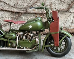 Plechový model - Vojenská motorka URAL
