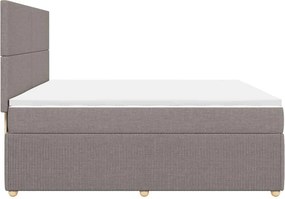 Box spring postel s matrací taupe 200x200 cm textil 3292160