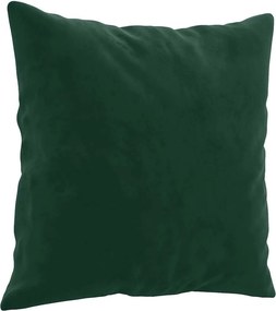 2místná pohovka s polštáři tmavě zelená 140 cm samet 3200947