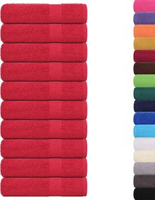 Ručníky FROGN 10 ks červené 100x150 cm 360 g/m² 136934