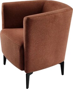 Designové křeslo, terakota/černá, KAPY
