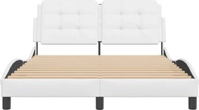 Rám postele bez matrace Zadar bílý 140x200 cm umělá kůže 3208185