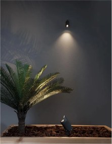NV 9010002 Venkovní svítidlo s bodcem INSIDE černý hliník a sklo LED 7W 3000K 220-240V 24st. IP65 - NOVA LUCE