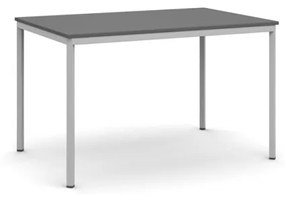 Jídelní stůl, 1200 x 800 mm, deska grafit, podnož sv. šedá