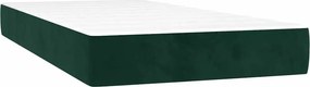 Box spring postel s matrací tmavě zelená 90x190 cm samet 3130934